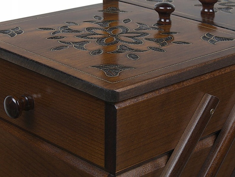 Fold out box for sewing kit ornamental storage box for | Etsy