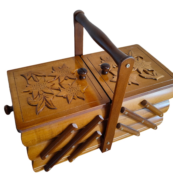Wooden Sewing Box - Etsy