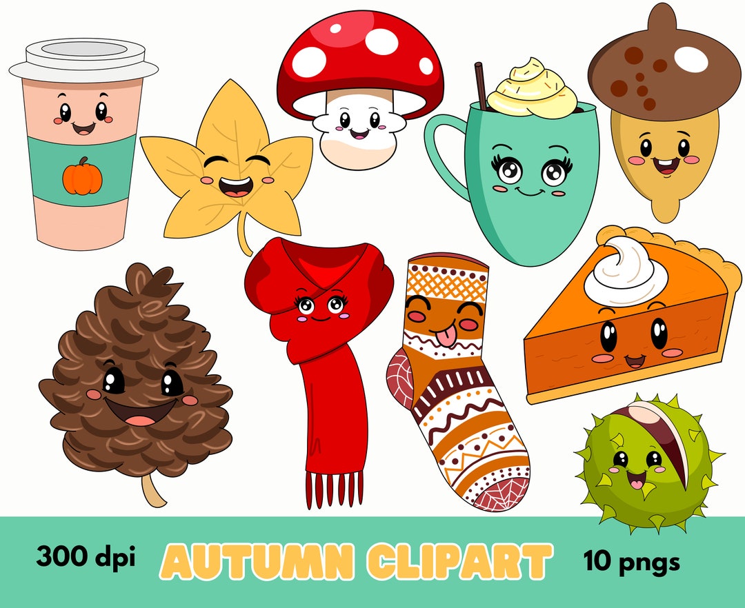 Cute Autumn Clipart - Etsy
