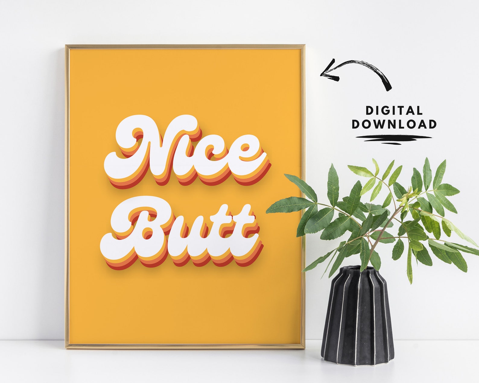 Nice Butt Poster Printable Wall Art Digital Download - Etsy
