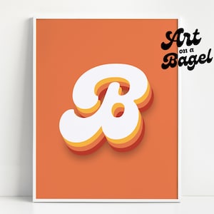 Letter B Wall Art Printable, Kids Room Letters, Initial Signs for ...