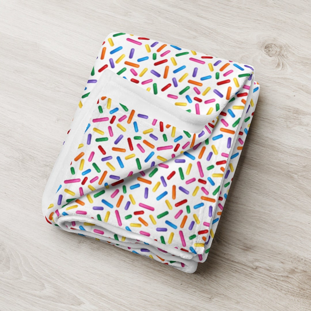 Rainbow Sprinkles Blanket: Candycore Throw, Baby Shower Toddler Gift ...