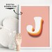 Letter J Wall Art Printable, Kids Room Letters, Initial Signs for ...