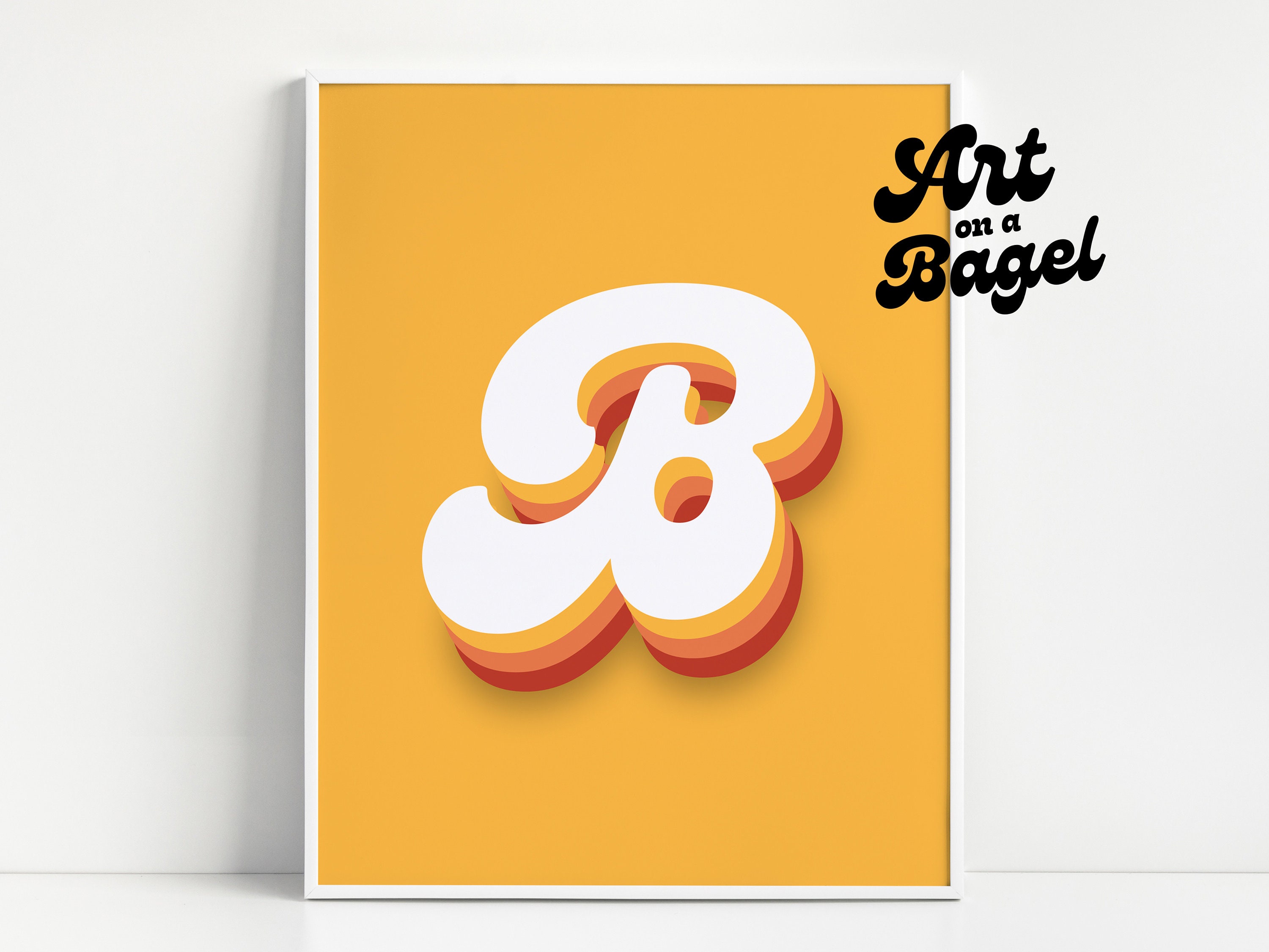 Retro Letter B Print: Kids Nursery Initial Sign (digital Download) - Etsy