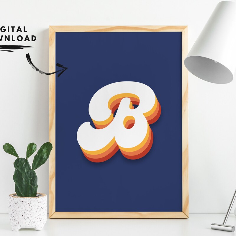 Letter B Poster - Etsy