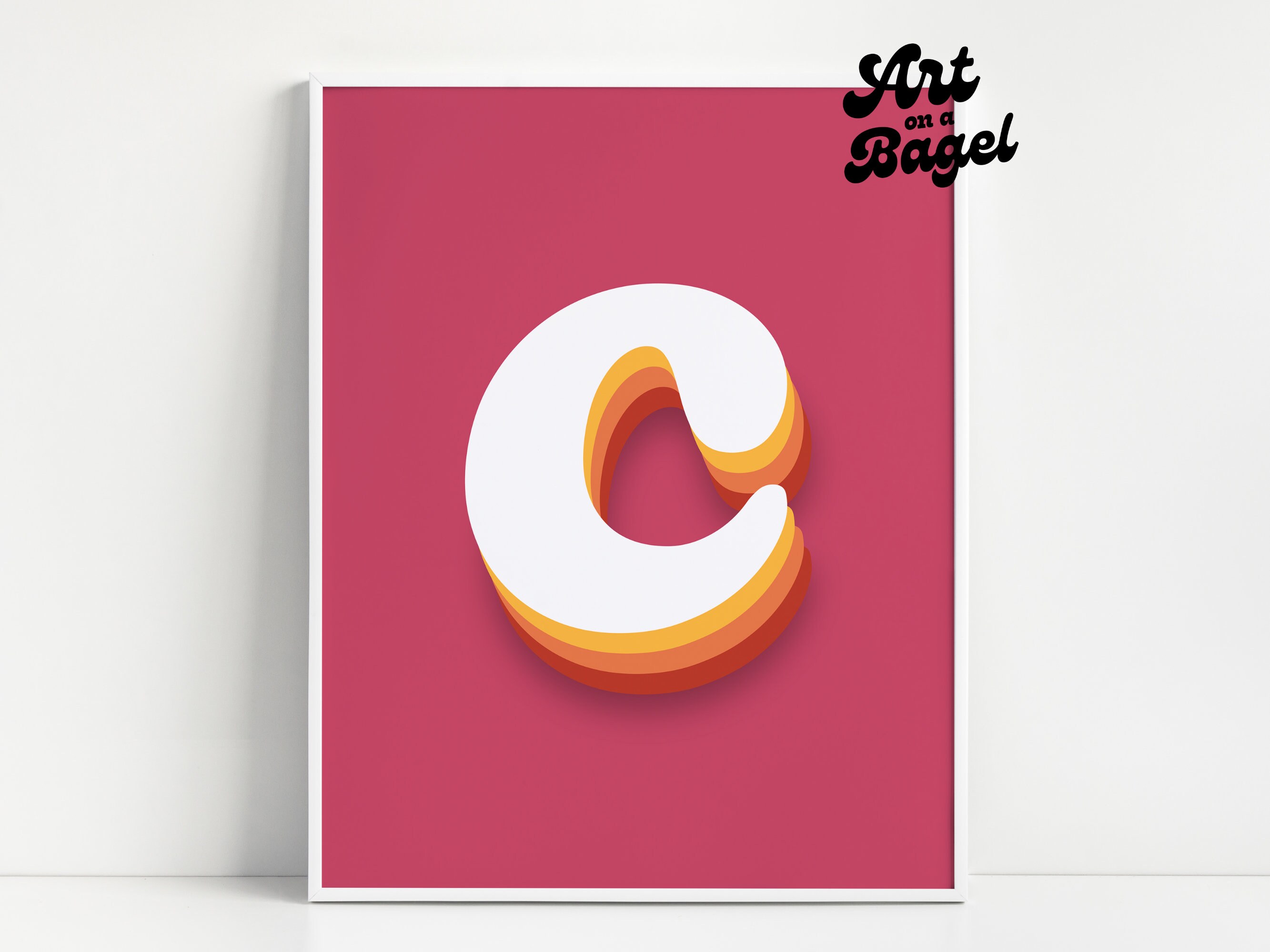 Letter C Wall Art Printable, Kids Room Letters, Initial Signs for ...
