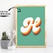 Letter H Wall Art Printable, Kids Room Letters, Initial Signs for ...