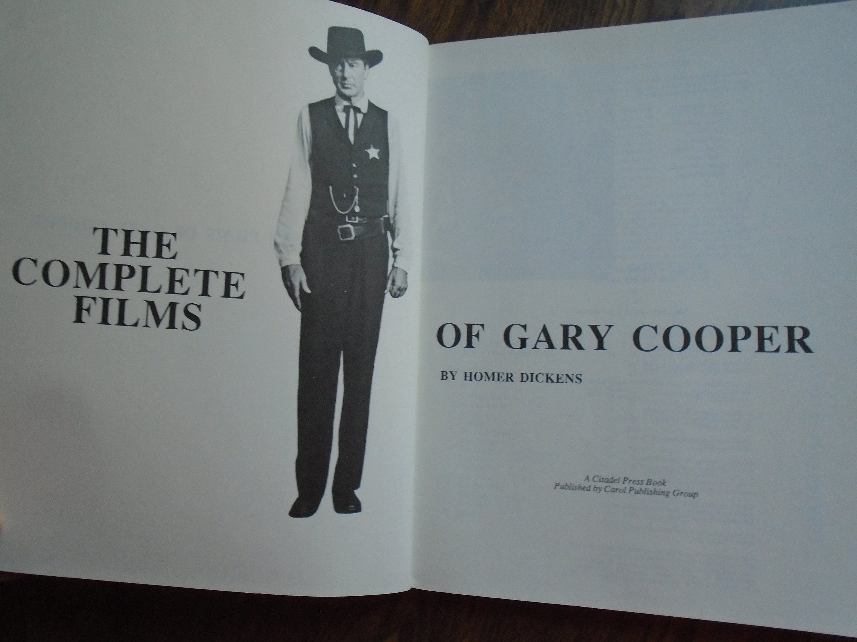 The Complete Films of Gary Cooper by Homer Dickens - Etsy