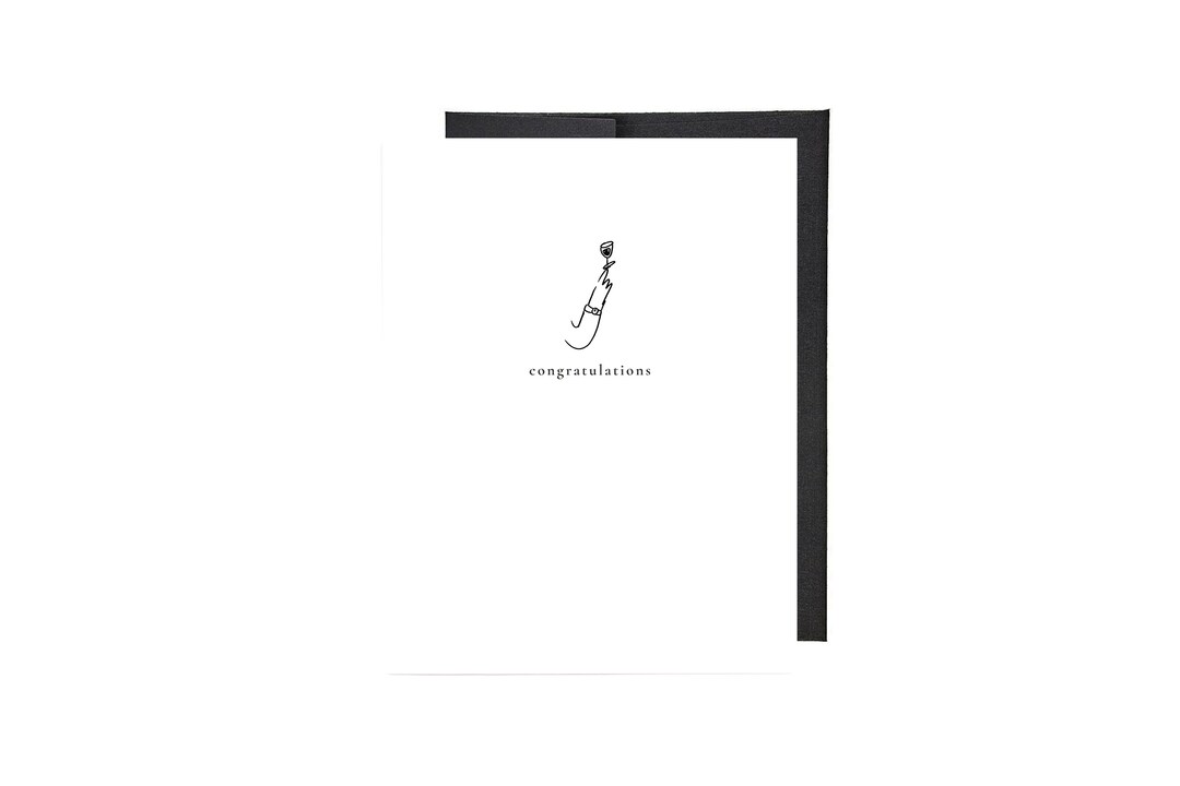 Congratulations | Minimalist Congrats Greeting Card | Raise A Toast ...