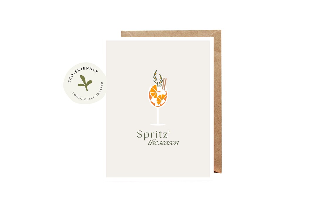 Spritz' the Season Cocktail Christmas Card - Etsy