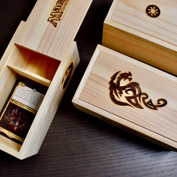 Wooden Magic the Gathering Boxes - Etsy