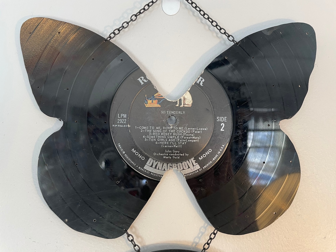 Butterfly Recycled Record Earring Holder - Etsy