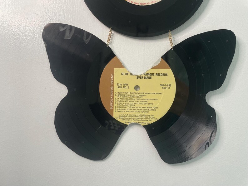 Butterfly Recycled Record Earring Holder - Etsy