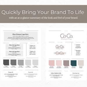 Brand Style Guide Brand Board Template Branding Board Mood | Etsy