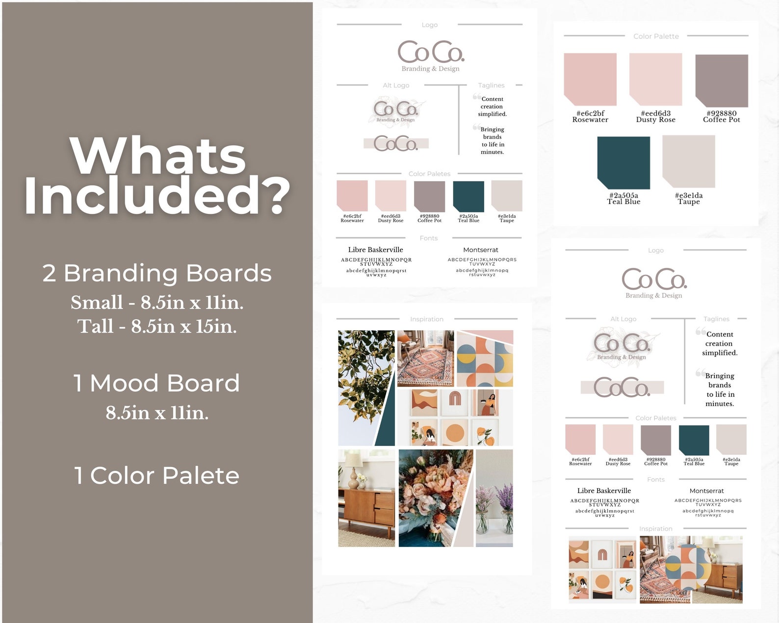 Brand Style Guide Brand Board Template Branding Board Mood | Etsy