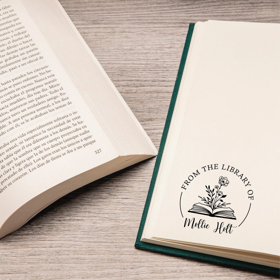 Self Inking Book Stamp Custom Book Stamp From the Library of Stamp Self ...