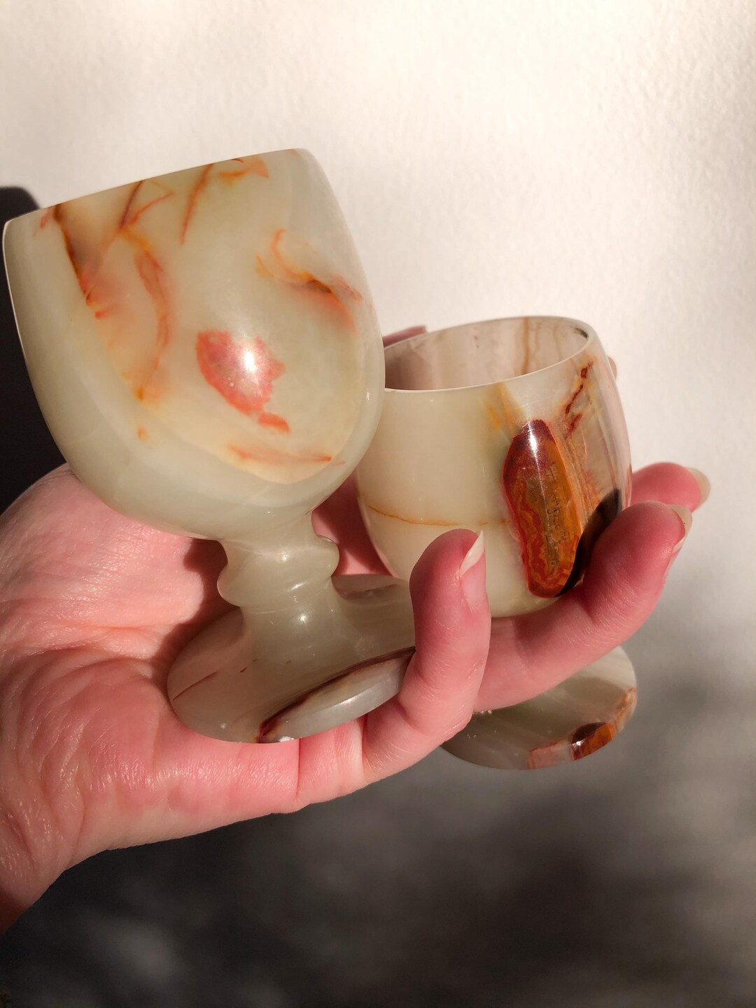 Small Multi-use Onyx Quartz Goblets - Etsy