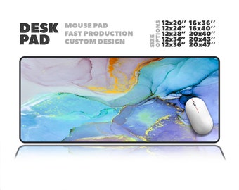 Paint Splatter Green Yellow Print Desk Mat Mousepad Desk - Etsy