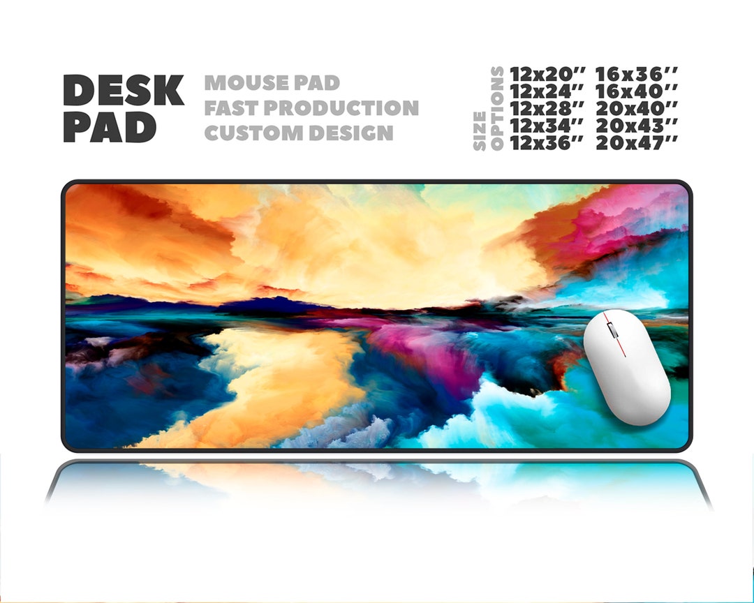 Colorful Marble Desk Pad Marble Print Desk Mat Large Mouse - Etsy