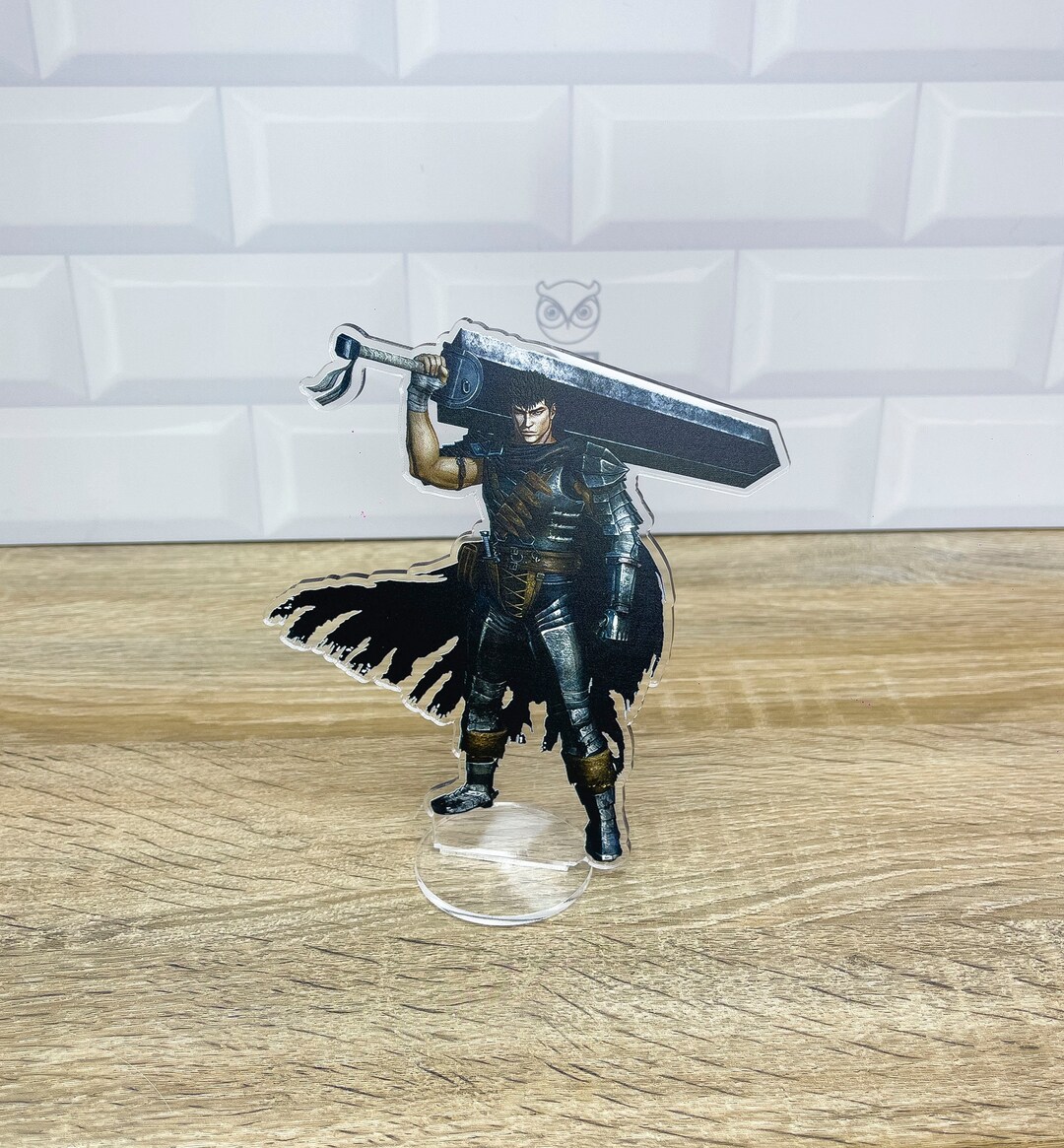 Anime Acrylic Stand Figure: Berserk (black Swordsman Guts) 17cm - Etsy