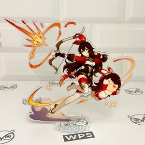 Genshin Impact Acrylic Stand Figure Amber, Chevreuse, Aloy, Shenhe ...