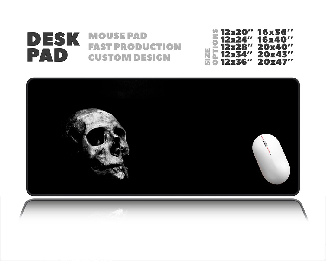Skull Print Desk Pad Skull Mouse Pads Large Mouse Pad Desk - Etsy