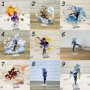 Genshin Impact Acrylic Stand Figure - Amber, Chevreuse, Aloy, Shenhe ...