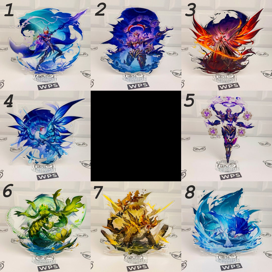 Genshin Impact Acrylic Stand Figure Tartaglia, Scaramouche merged, La ...