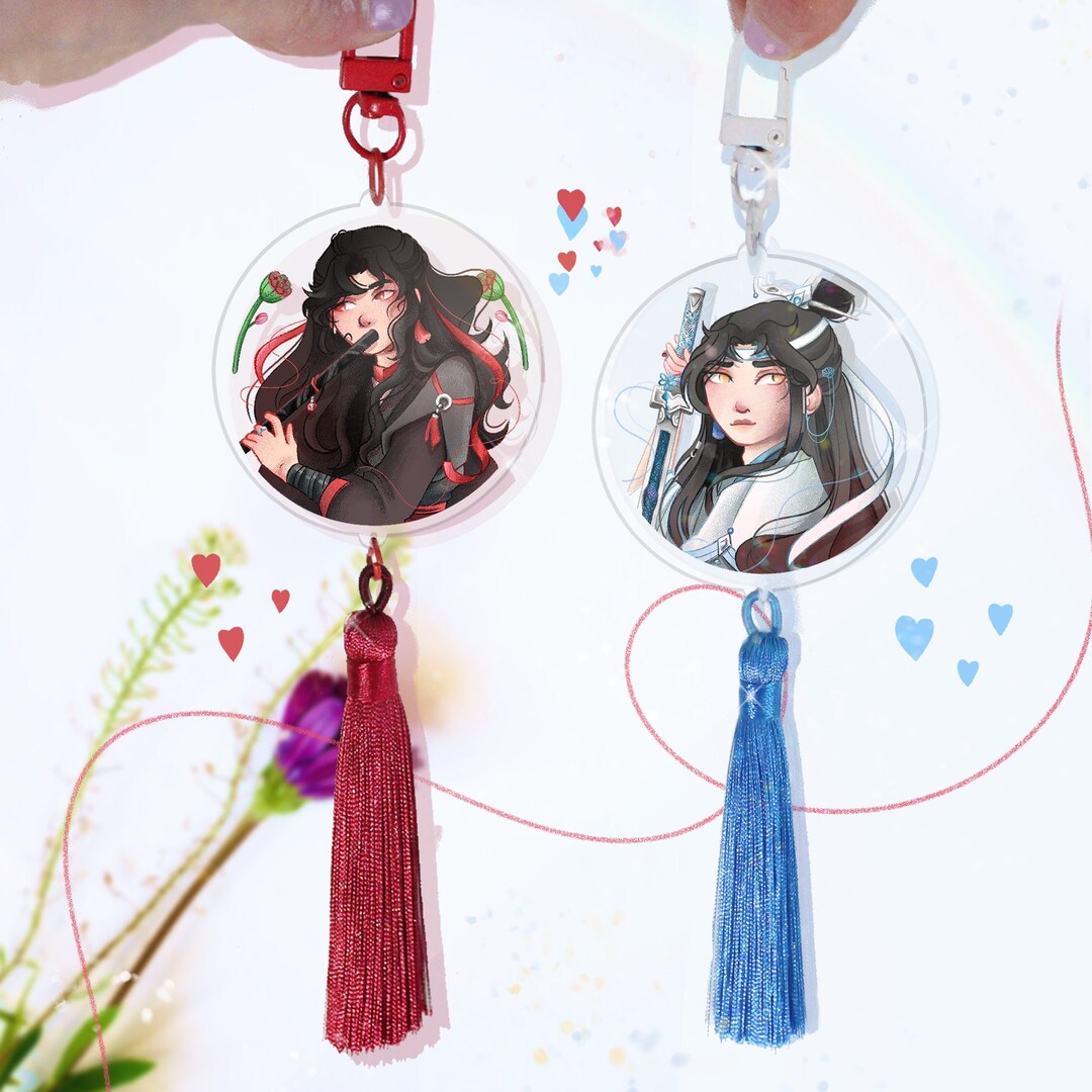 Wangxian Acrylic Keychains Lan Zhan Wei Wuxian MXTX Danmei - Etsy