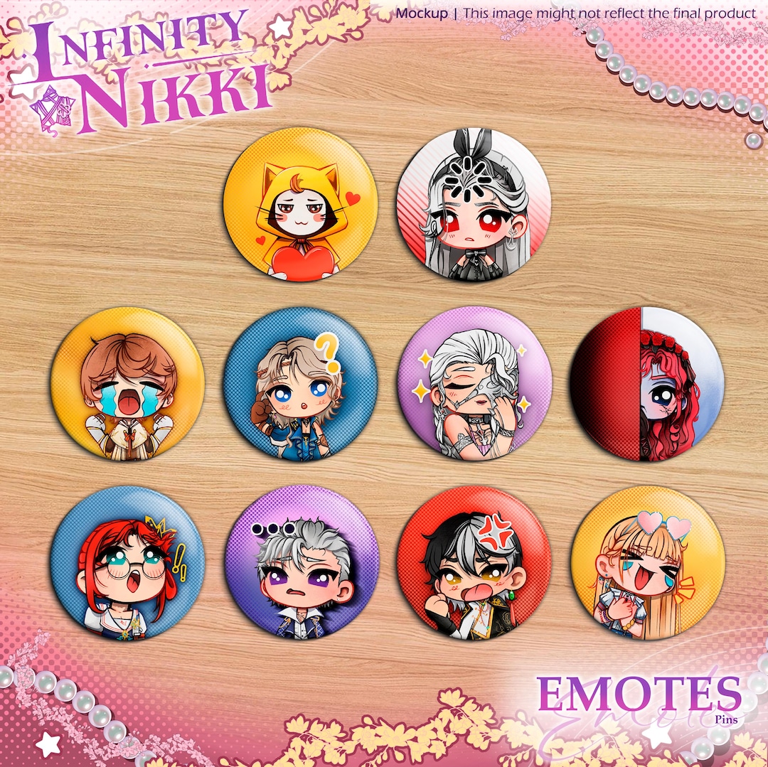Emotes Pins | Infinity Nikki Inspired | Pink Dress up Game | Nikki ...