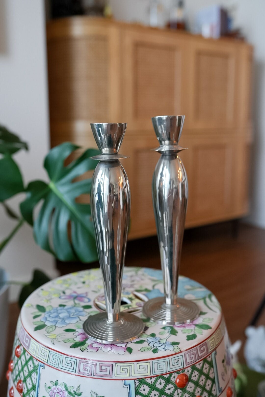Vintage Pair Silver Candlestick Holders MCM - Set of 2 - Etsy