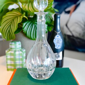 Vintage Block Crystal Glass Decanter - Etsy