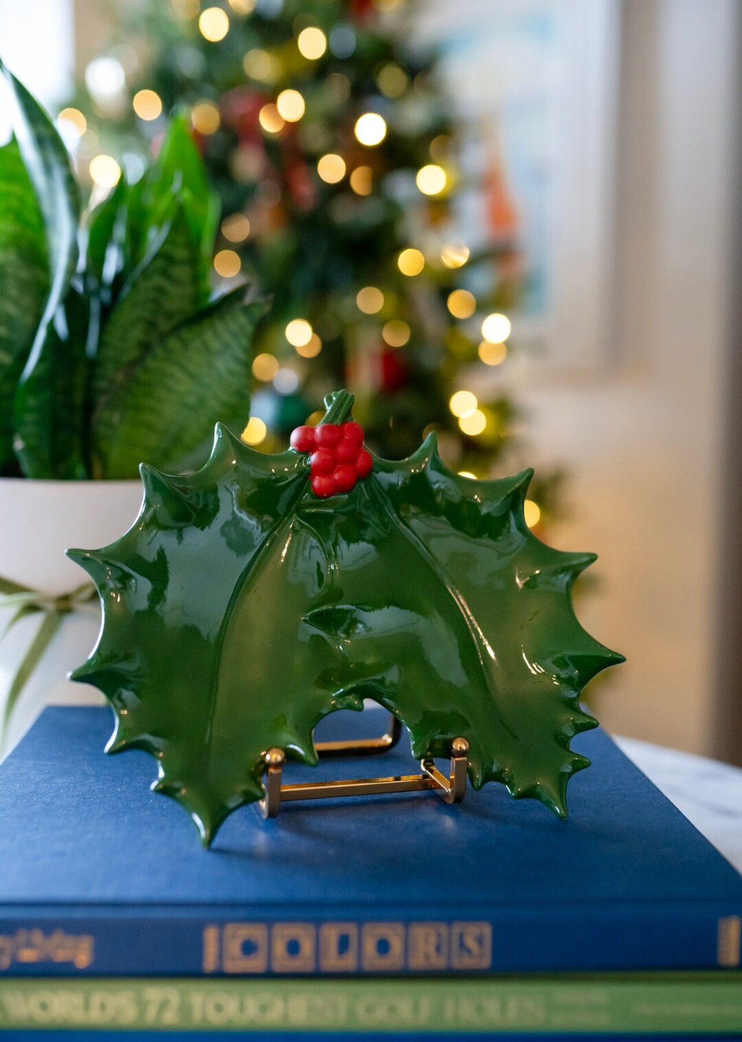 Vintage Mallory Ceramic Studio Holly Leaf Pottery Candy - Etsy