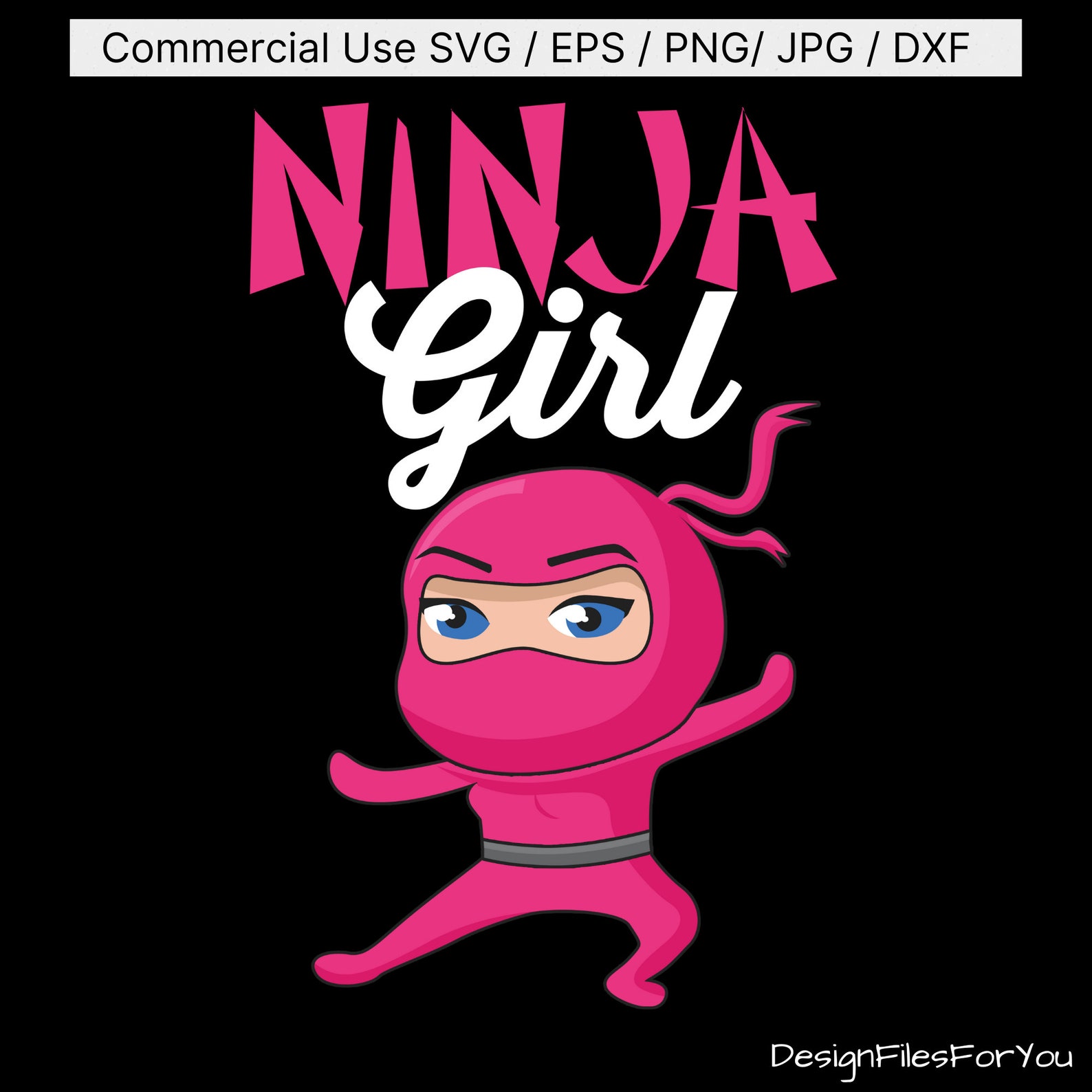 Ninja SVG Ninja Girl SVG Pink Ninja Svg Ninja Birthday - Etsy Canada