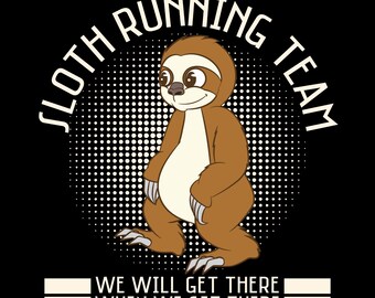 Sloth Running Team - Etsy