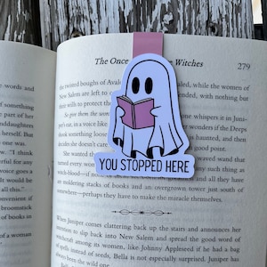 Cute Ghost Bookmark, Miss Ghost Bookmark, Magnetic Bookmark, Halloween ...