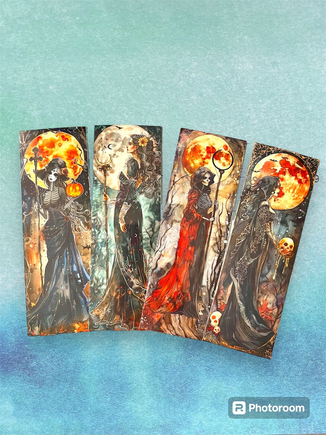 Dark Fantasy Horror Bookmarks, Women Grimm Reaper Bookmarks, Magical ...