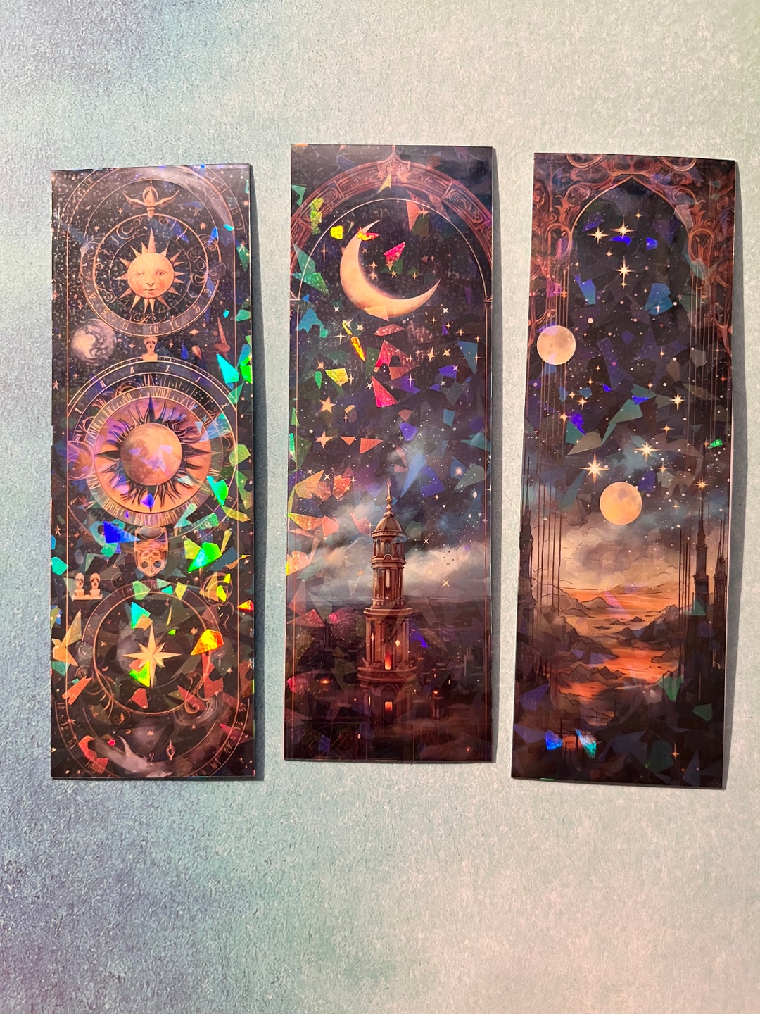 Laminated Celestial Bookmark Set, Fantasy Bookmark Set, Bookmark Set ...