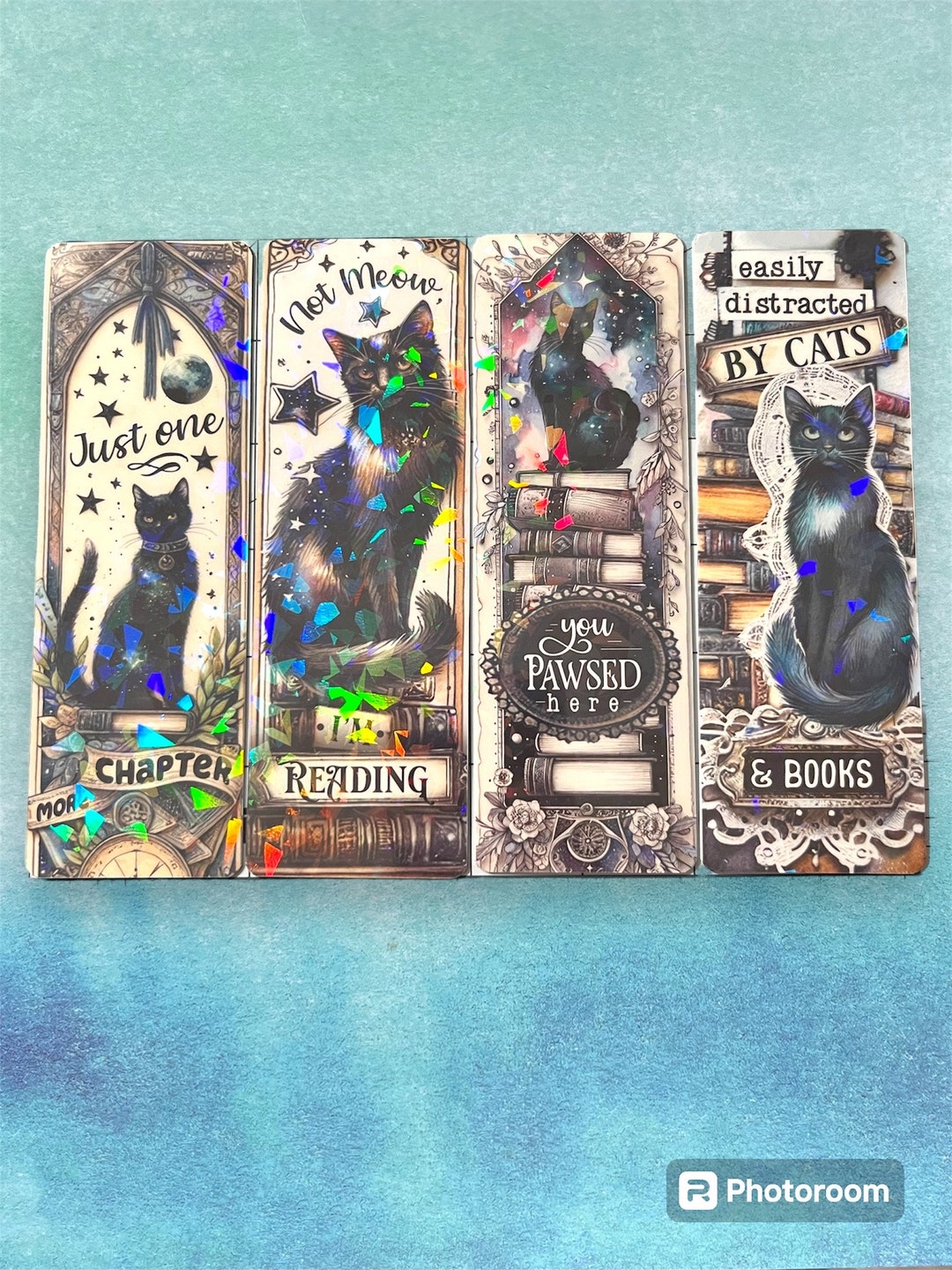 Black Cat Bookmarks, Cat Lover Bookmark Set, Cute Cat Bookmarks - Etsy