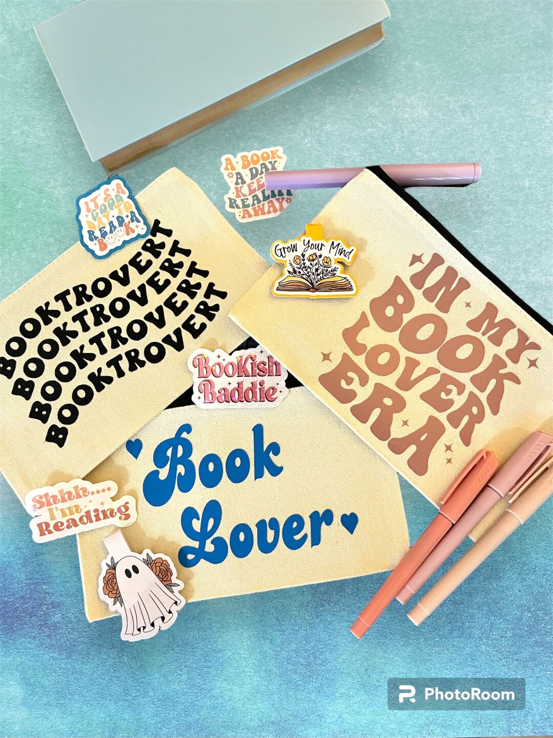 Bookmark Organizer for Book Lovers , Bookmark Holder, Canvas Bookmark ...