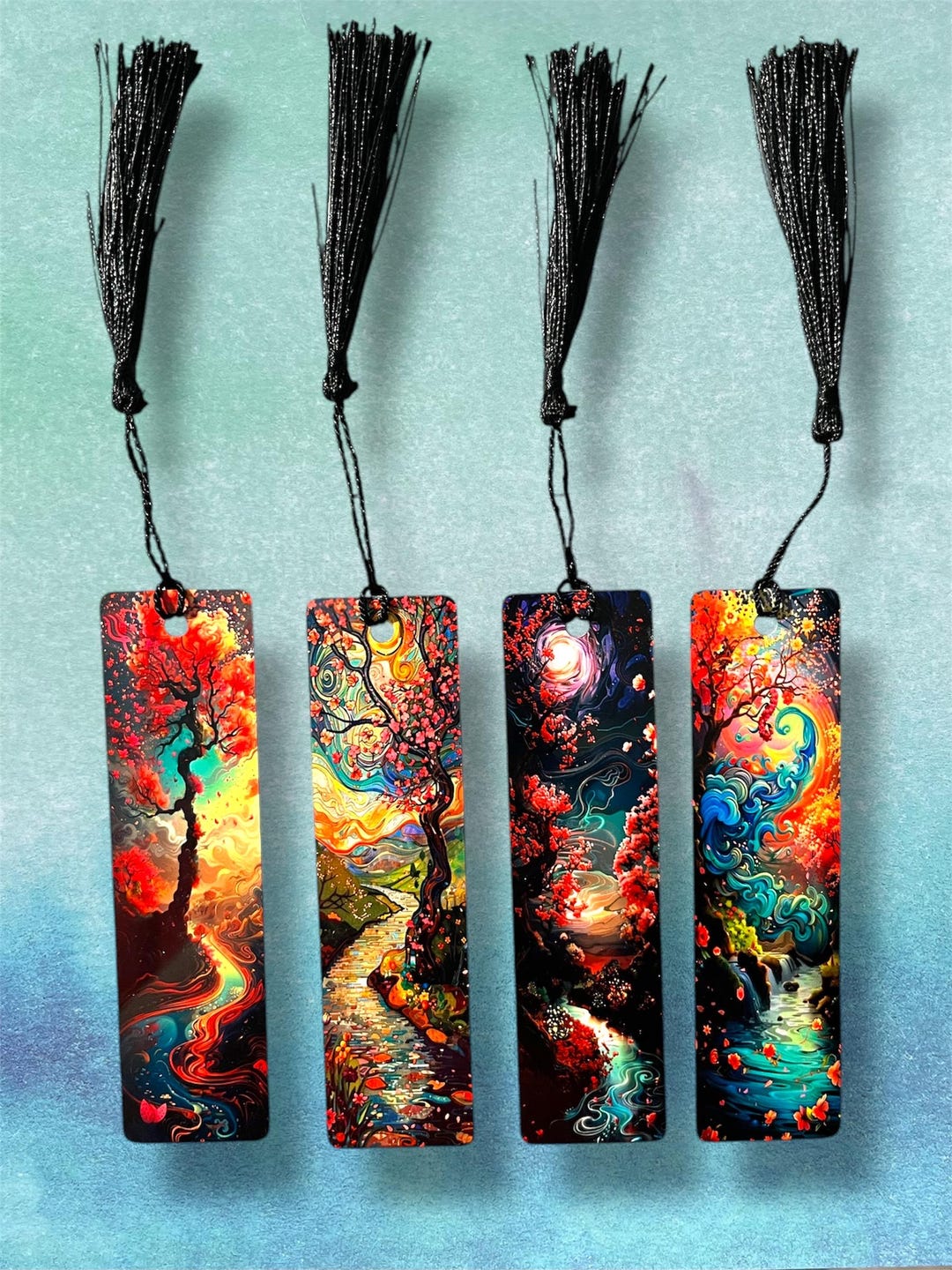Fantasy Bookmarks: Sublimated Metal Bookmark Set With Tassel - Etsy