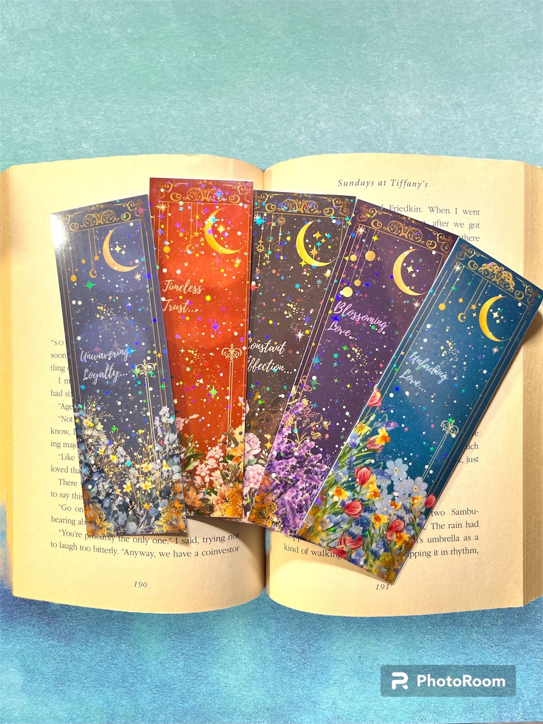 Laminated Celestial Bookmark Set, Fantasy Bookmark Set, Bookmark Set ...