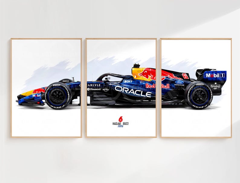 Red Bull F1 RB22 Poster Set: 2026 Formula 1 Art Print NOT FRAMED - Etsy