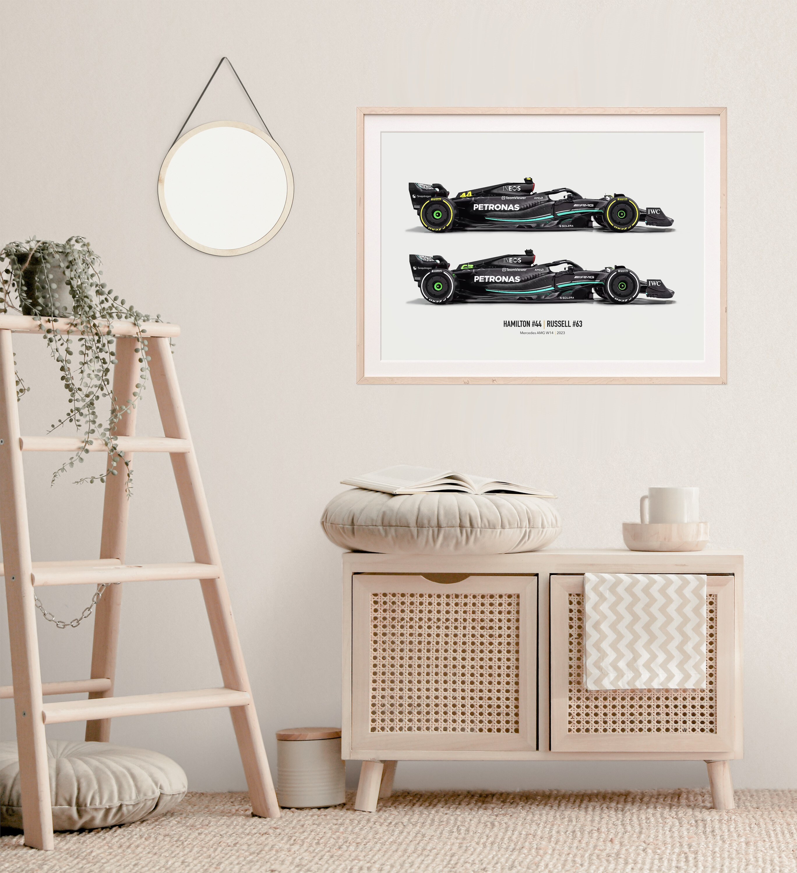 Two Car 2023 Mercedes W14 F1 Poster Print Formula 1 Poster - Etsy