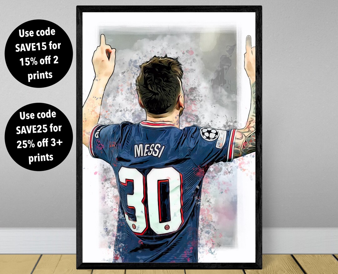 Lionel Messi PSG Poster Lionel Messi Poster Messi Print PSG - Etsy ...
