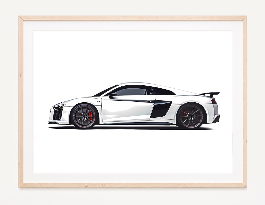 Audi R8 Poster Print, Audi R8 Poster, Audi R8 Print, Car Poster ...