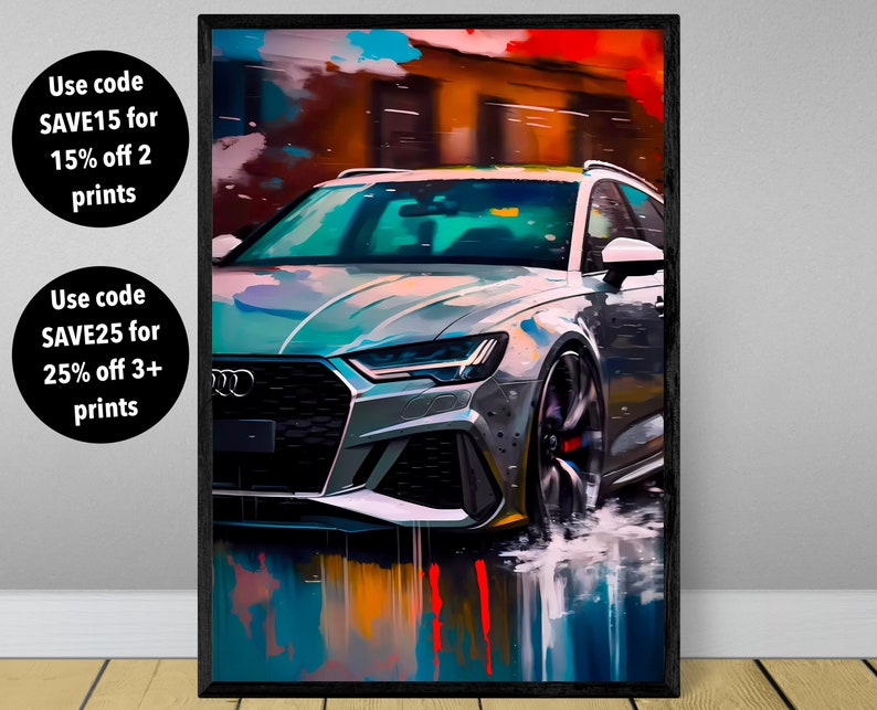 Buy Audi RS6 Poster Print Audi RS6 Poster Audi RS6 Print Car Online in ...