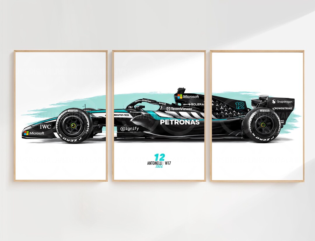 Mercedes W17 F1 Poster Set: 2026 Formula 1 Art Prints NOT FRAMED - Etsy UK