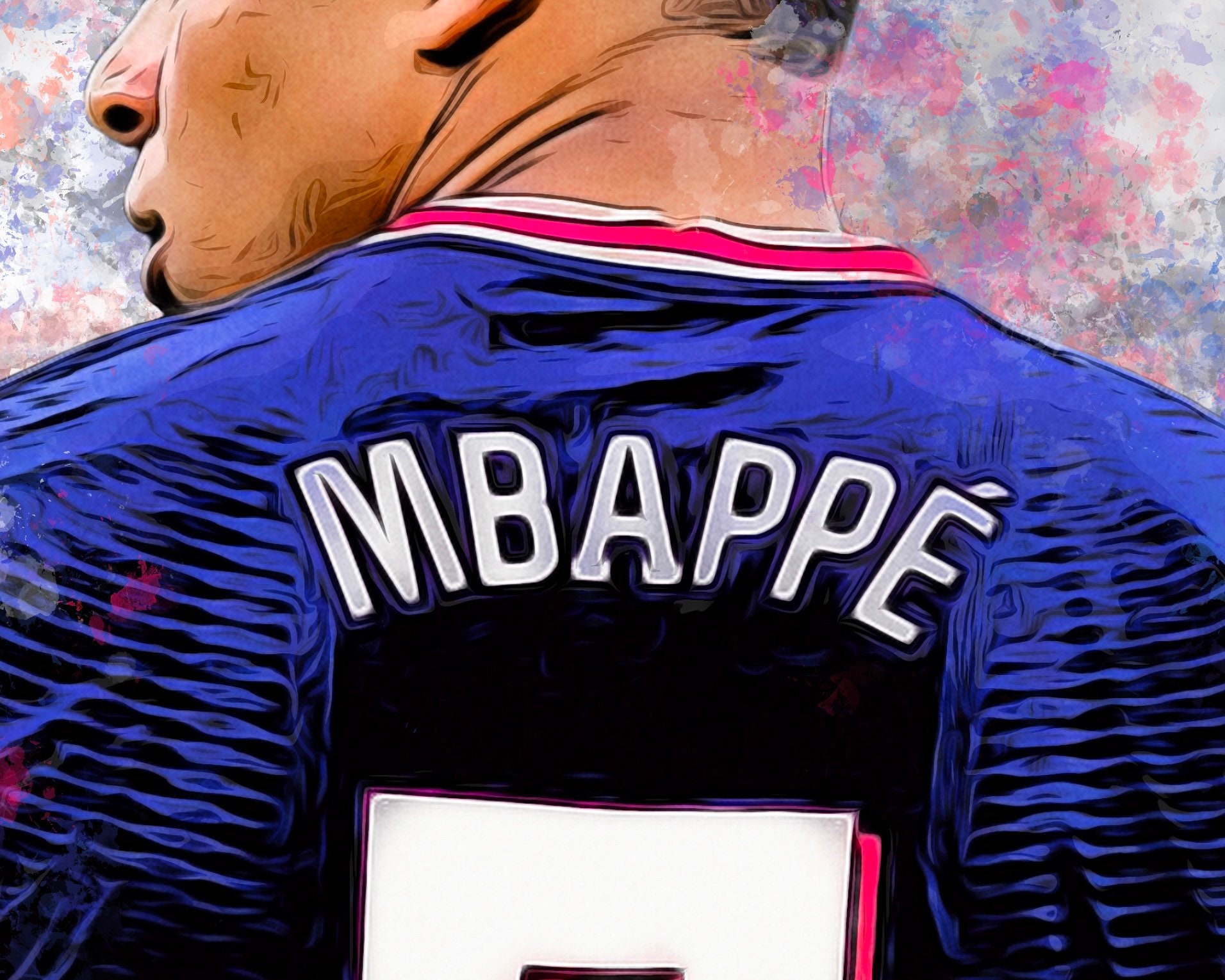 Mbappe PSG Poster Mbappe Poster Mbappe Print Paris Saint - Etsy UK