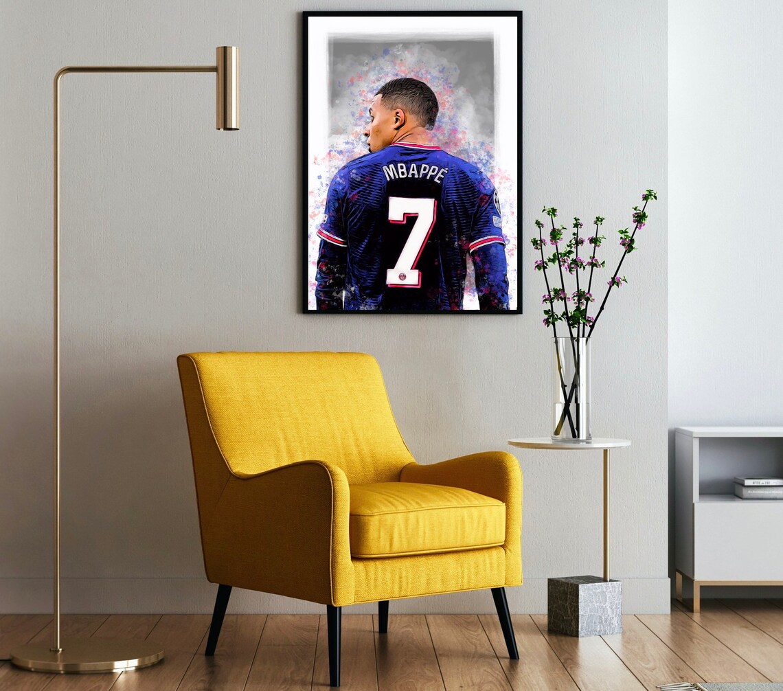 Mbappe PSG Poster Mbappe Poster Mbappe Print Paris Saint - Etsy UK